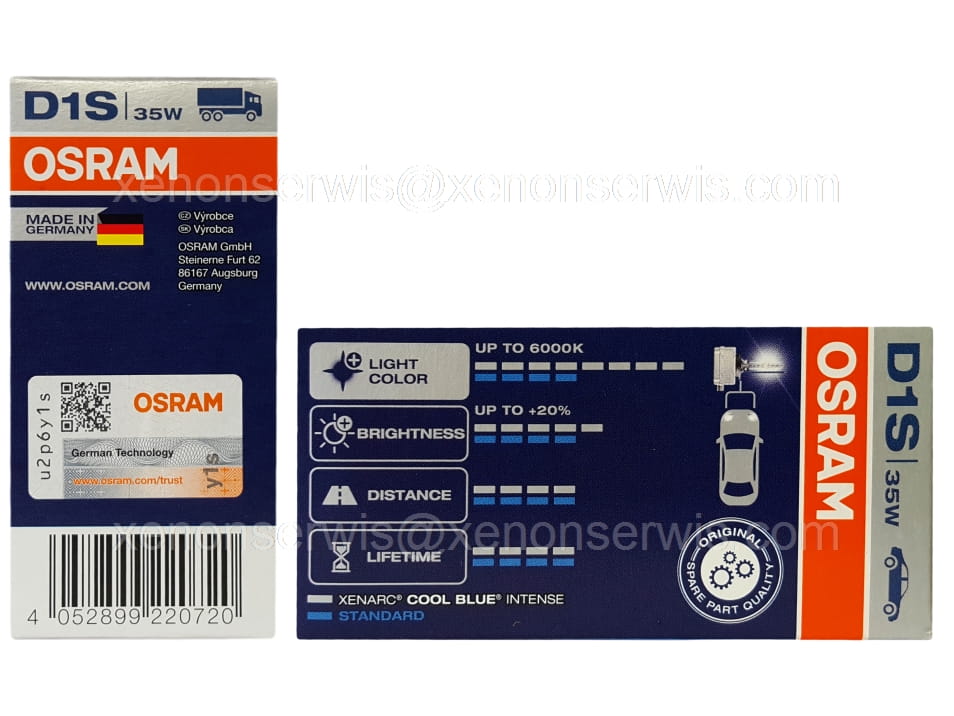 2x Żarówka Żarnik Bi-Xenon Ksenon D1S 66140CBI Osram Xenarc Cool Blue ...